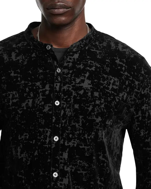 John Varvatos Valencia Regular Fit Velour Burnout Shirt