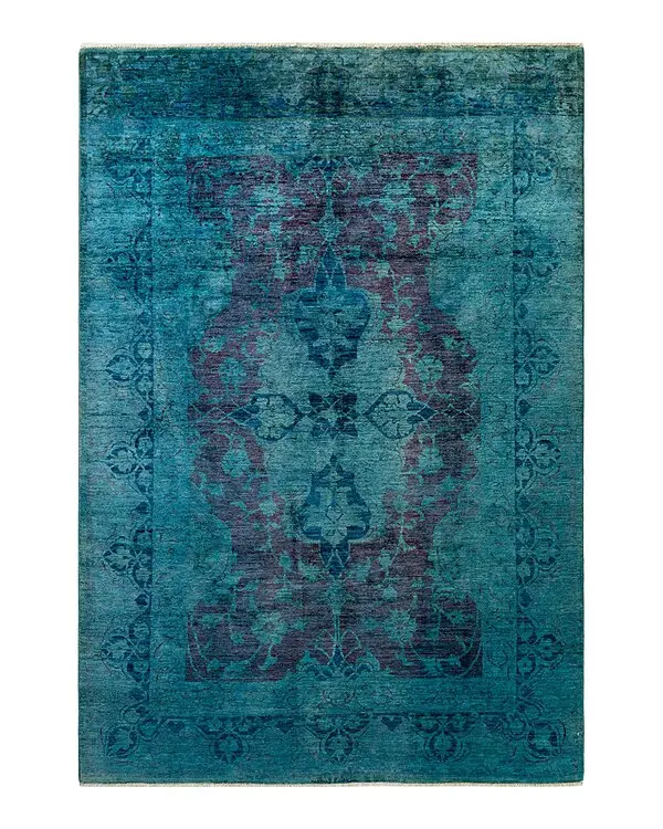 Bloomingdale'S Fine Vibrance M1720 Area Rug, 5'11 X 8'8 - Light/blue