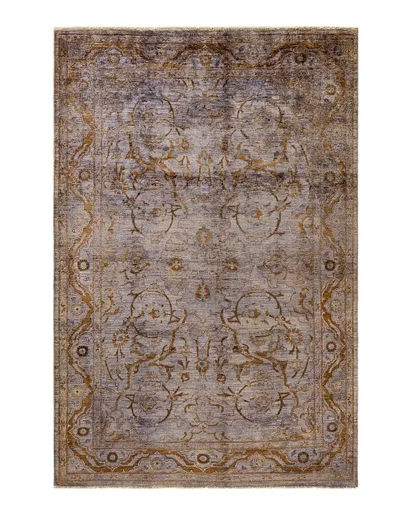 Bloomingdale'S Fine Vibrance M1683 Area Rug, 6'1 X 9'2 - Brown
