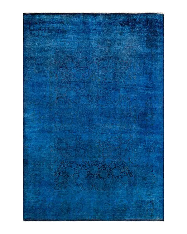 Bloomingdale'S Fine Vibrance M1462 Area Rug, 6'1 X 8'10 - Blue