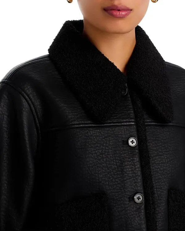 Rails Dria Faux Fur Jacket - Black Shearling