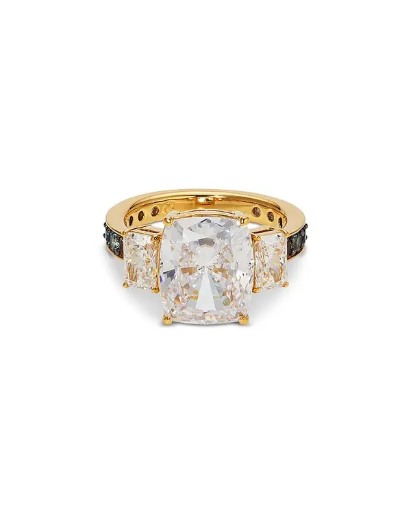 Nadri Cubic Zirconia & Stone Trio Statement Ring - Gold