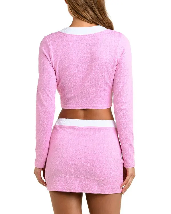 L'Agence Adaline Color Blocked Cardigan - Blush