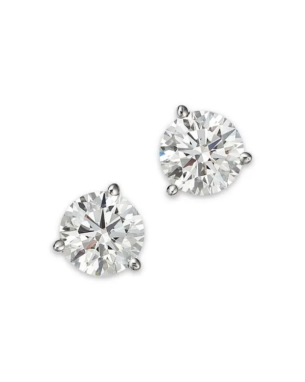 Bloomingdale'S 3.0 Tcw Lab Grown Diamond Stud Earrings - White Gold