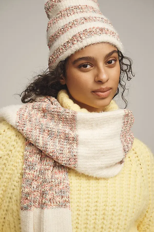 Anthropologie Cozy Popcorn Beanie In Beige - 74% Off  display picture 3