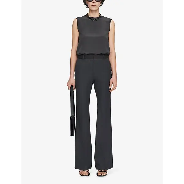 JOSEPH Tafira Flared-leg Mid-rise Stretch-woven Trousers