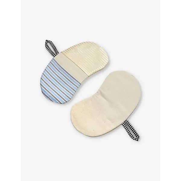 GOHAR WORLD Striped Cotton Mitts - Light Blue Stripe Butter