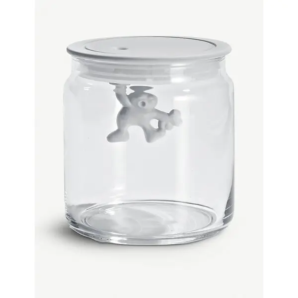 ALESSI Gianni 70cl Glass Container - White