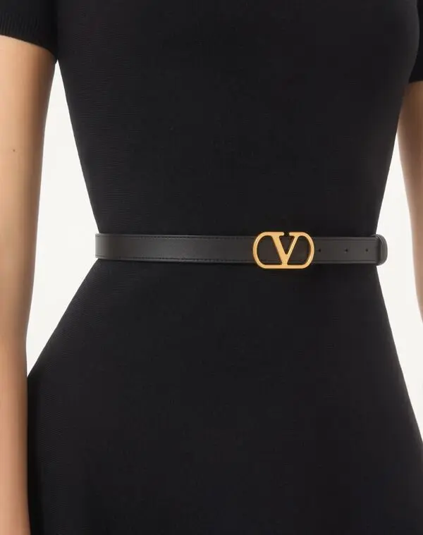 Valentino Garavani Vlogo Signature Belt - Black