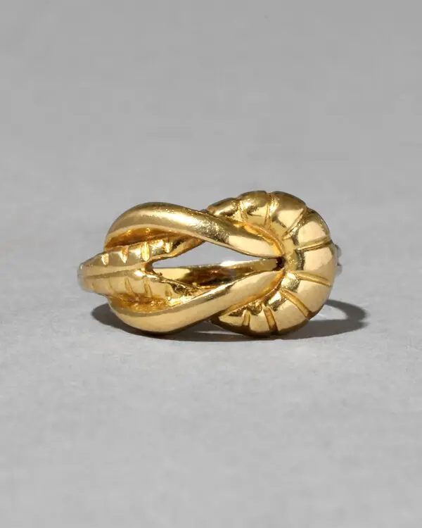 Alexis Bittar Vintage 1950s Lover's Knot Ring - Gold