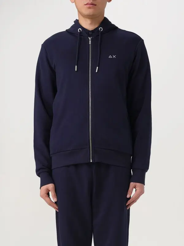 SUN 68 Full Zip Sweatshirt - Blue