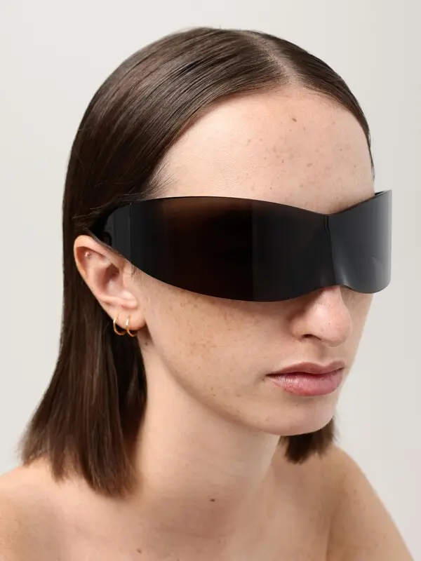 Balenciaga Panther Asymmetrical Mask Sunglasses