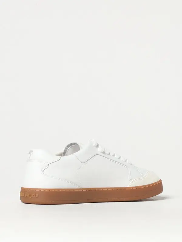 Palm Angels Leather Sneakers With Black Palm Motif
