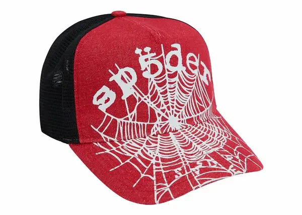 SP5DER Denim Og Web V2 Trucker Hat - Red