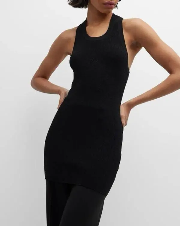 Proenza Schouler Ribbed Knit Tank Top - Black
