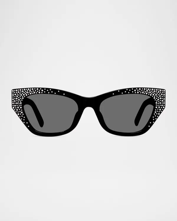 Givenchy Gv4019isw Embellished Cat-eye Sunglasses - Shiny Black