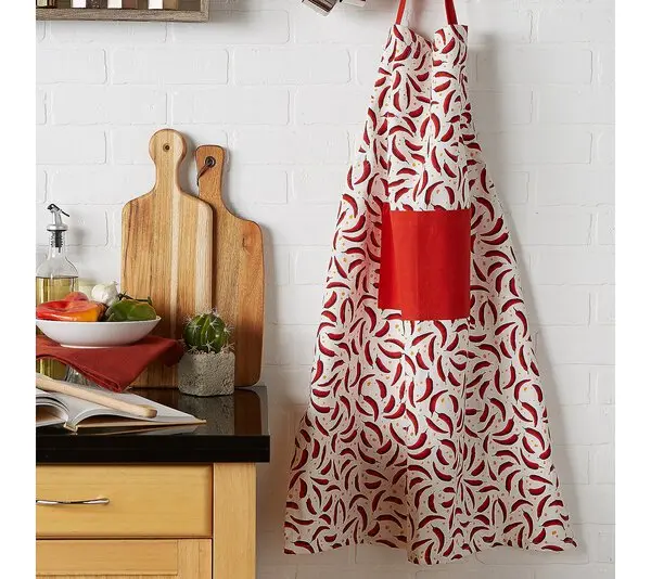 DESIGN IMPORTS Printed Chilis Chef's Apron