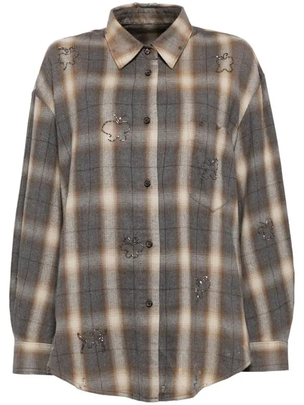 JNBY Beaded Flannel Shirt
