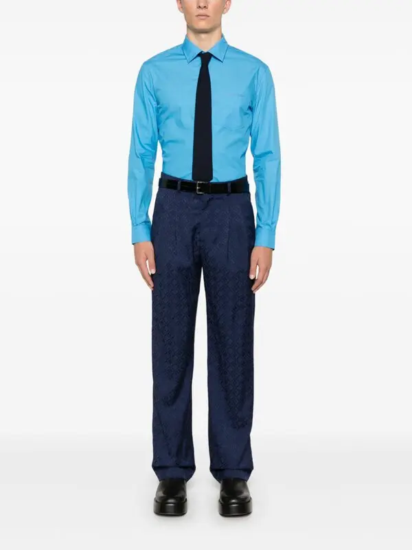 MARINE SERRE Moon Diamond Jacquard Trousers - Blue