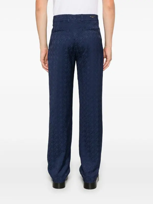 MARINE SERRE Moon Diamond Jacquard Trousers - Blue