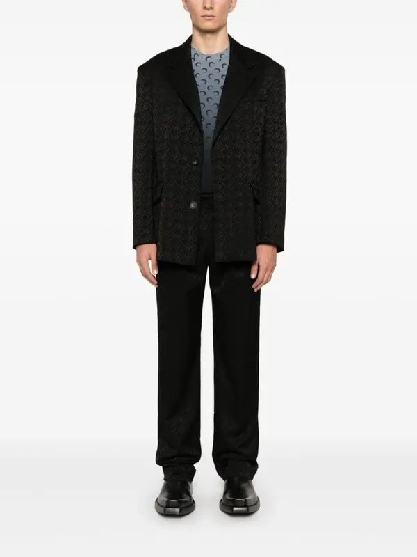 MARINE SERRE Moon Diamond-jacquard Trousers