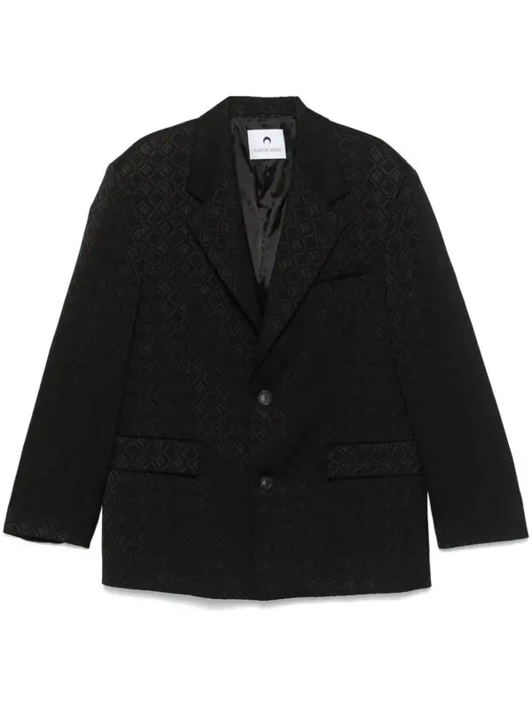 MARINE SERRE Moon Diamond-jacquard Blazer