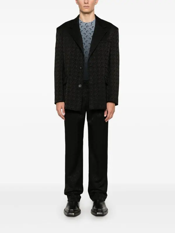 MARINE SERRE Moon Diamond-jacquard Blazer