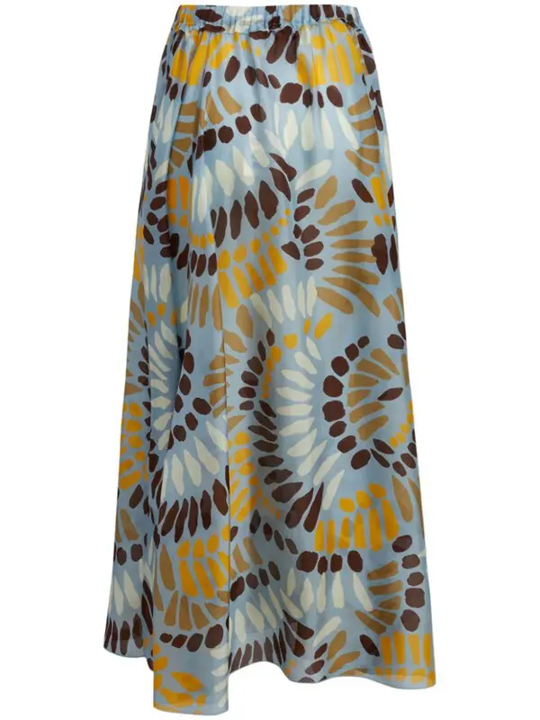JUCCA Printed Silk Skirt
