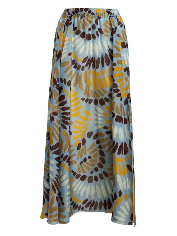 JUCCA Printed Silk Skirt