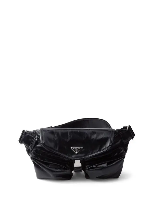 Prada Leather Belt Bag - Black | Editorialist display picture 1