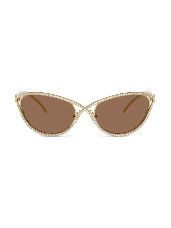 SWAROVSKI Crystal-embellished Cat-eye Sunglasses - Gold