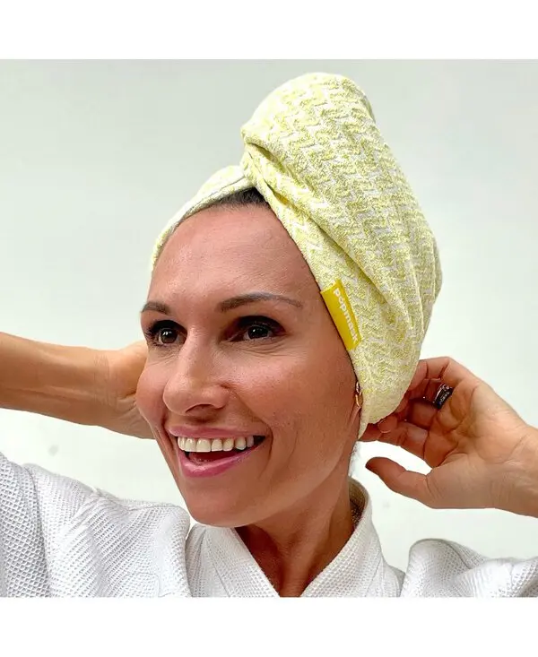 POPMASK Fast-drying Microfibre Hair Towel – Perfect For Healthy - Yellow