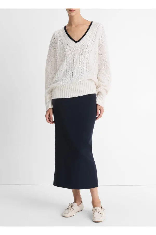 Vince Cable-knit Wool-cashmere Oversized Sweater