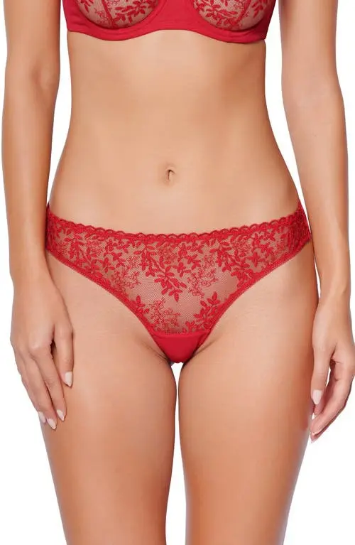 HUIT Eglantine Lace Tanga - Red