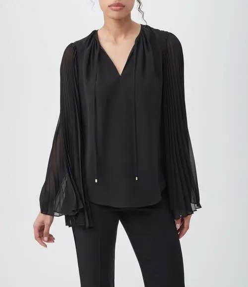 Trina Turk Pleated Blouse