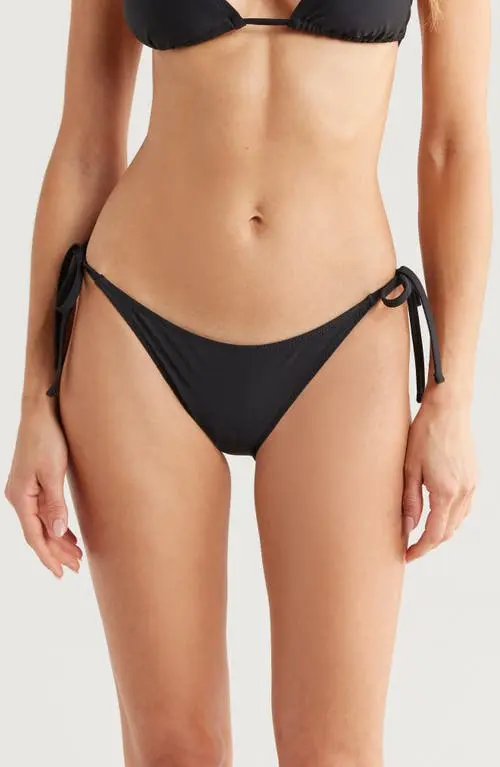 Solid & Striped The Iris Side Tie Bikini Bottoms - Noir