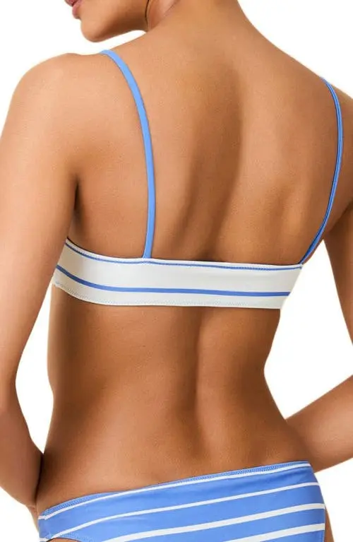 Solid & Striped The Daniela Stripe Bikini Top - Sunset Stripe Marina Blue