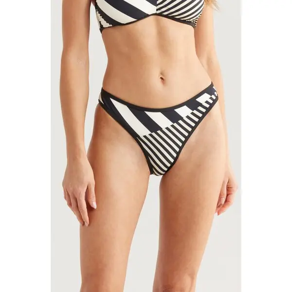 Solid & Striped The Tati Bikini Bottom - Noir Stripe