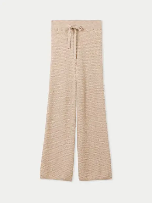 Gobi Cashmere Textured Knit Cashmere Pants