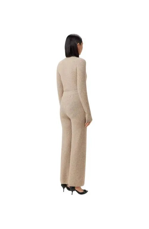 Gobi Cashmere Textured Knit Cashmere Pants