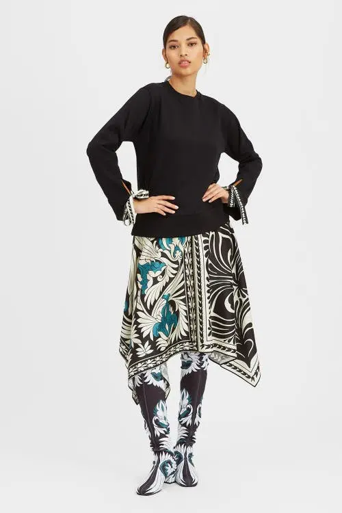 La DoubleJ Sporty Foulard Arcade Dress - Mix Tiles Placée Black