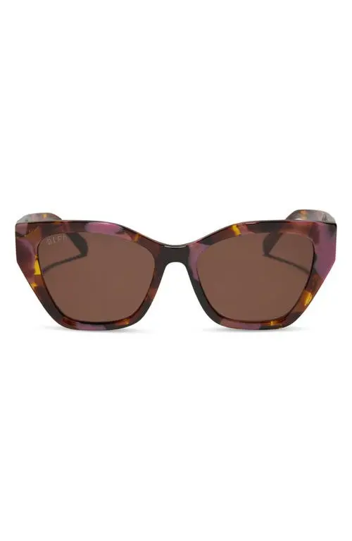 DIFF Eyewear Evie 54mm Cat Eye Sunglasses - Brown