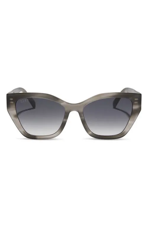 DIFF Eyewear Evie 54mm Cat Eye Sunglasses - Smoke Marble/grey Gradient