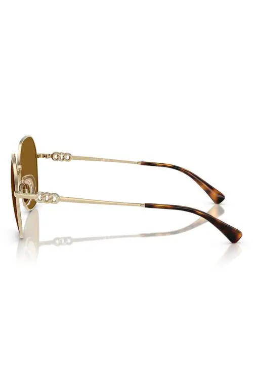 VOGUE 55mm Irregular Sunglasses - Pale Gold Polarized