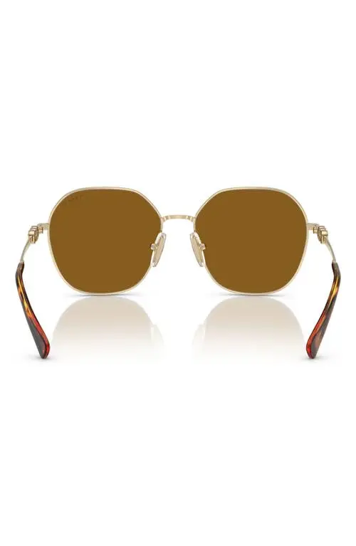 VOGUE 55mm Irregular Sunglasses - Pale Gold Polarized