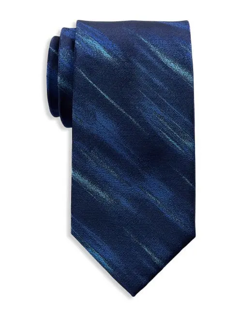 SYNRGY BY DXL Tonal Wave Neck Tie - Blue