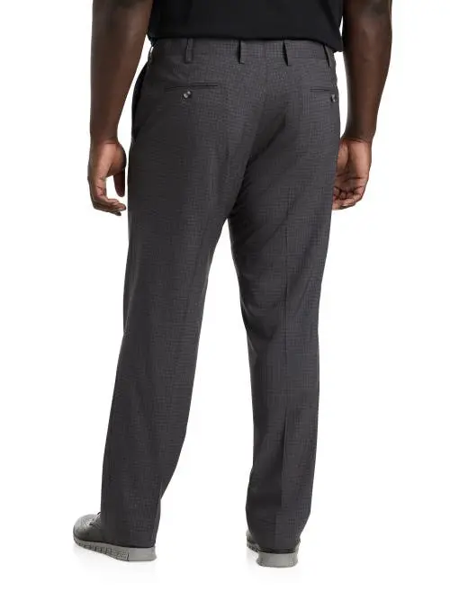 OAK HILL BY DXL Waist-relaxer Mini Plaid Dress Pants