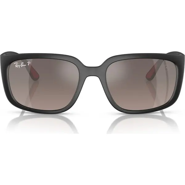 Ray-ban X Scuderia Ferrari 57mm Square Sunglasses - Matte Black