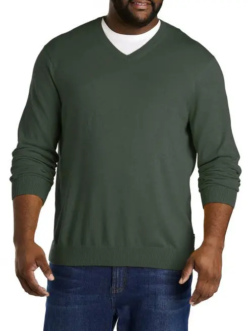 NAUTICA Big & Tall Navtech Crewneck Sweater - Deep Forest