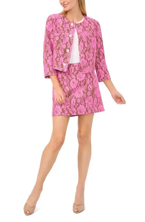 CECE DUPRAZ Floral Lace Mini Skirt